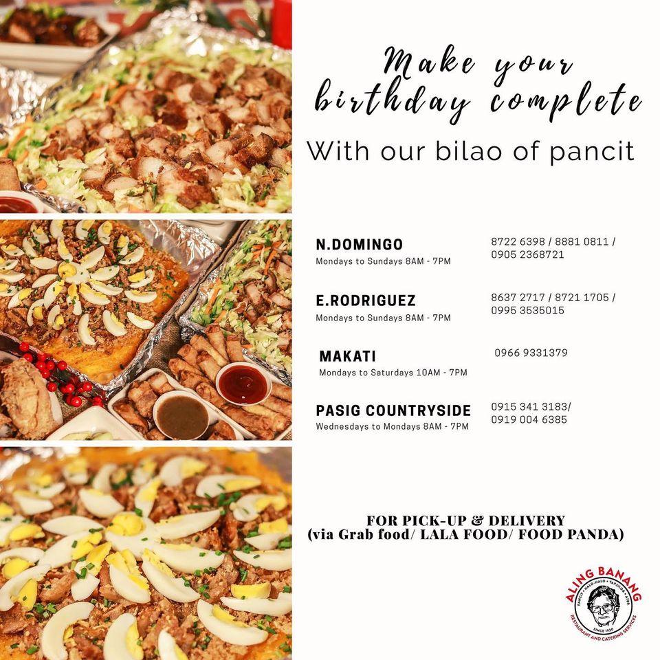 Menu at Aling Banang's N. Domingo restaurant, San Juan, 240 N.Domingo ...