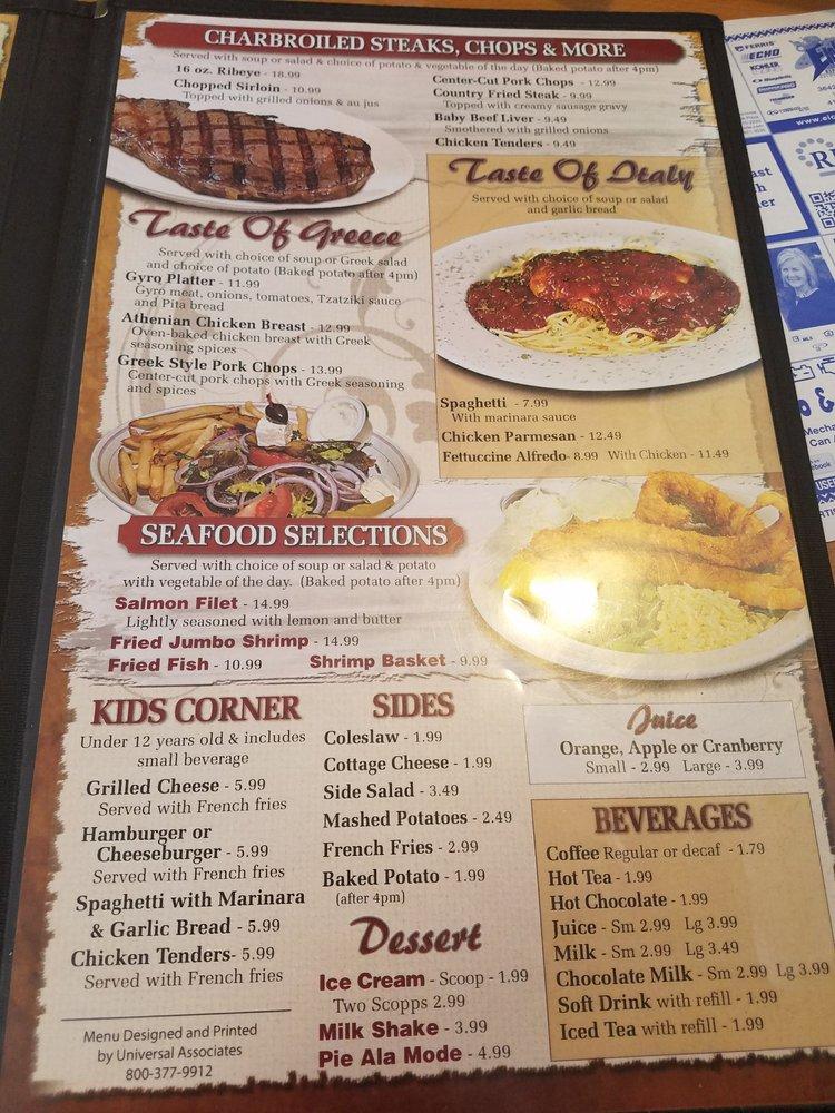 Menu at Blue Ribbon Diner restaurant, Wauseon