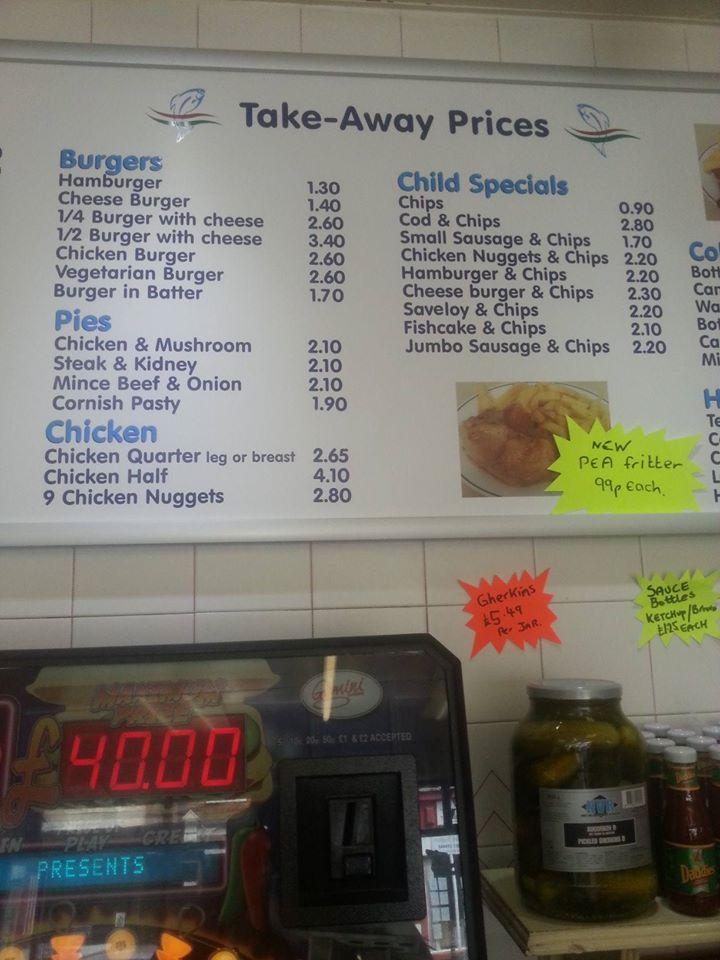 Menu at Fish Inn Two restaurant, Herne Bay