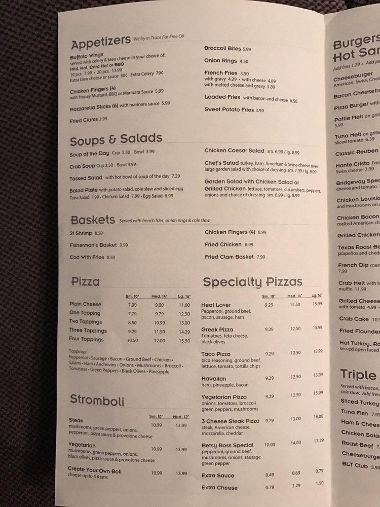 Menu at Bridge Way Family Restaurant, Smyrna