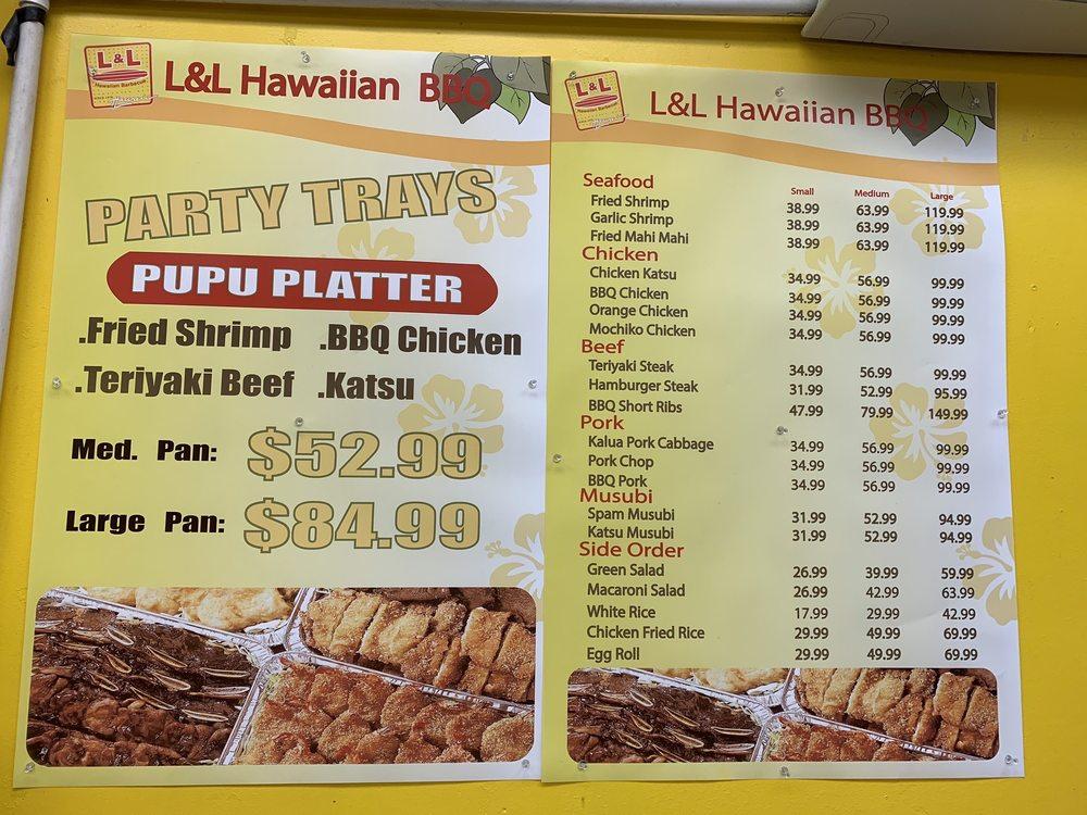 Menu at L&L Drive-Inn BBQ, Kailua-Kona