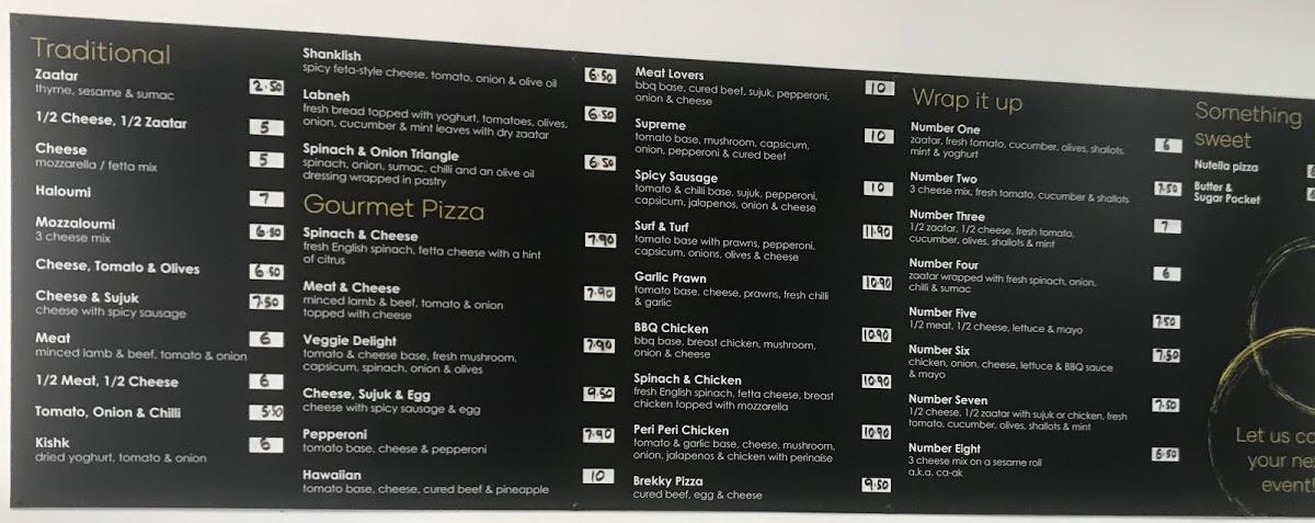 Menu at On The Dough pizzeria, Chipping Norton