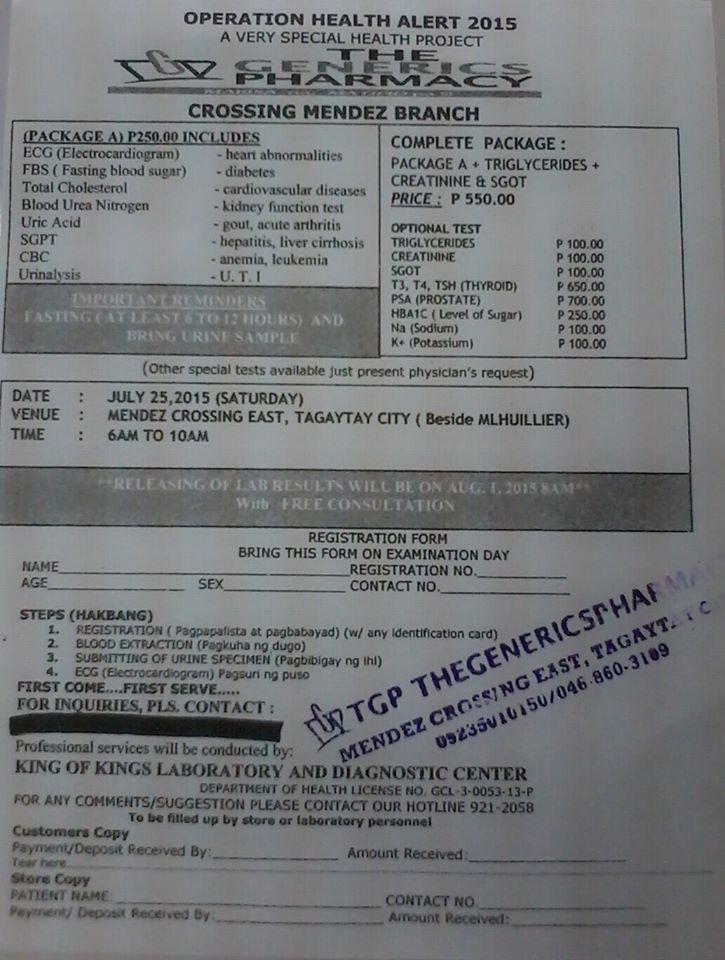 Menu at TGP Crossing Mendez Branch, Tagaytay