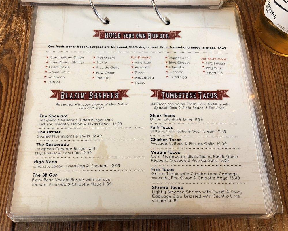 Menu at Firewater Saloon - Mt. Greenwood pub & bar, Chicago, W 111th St