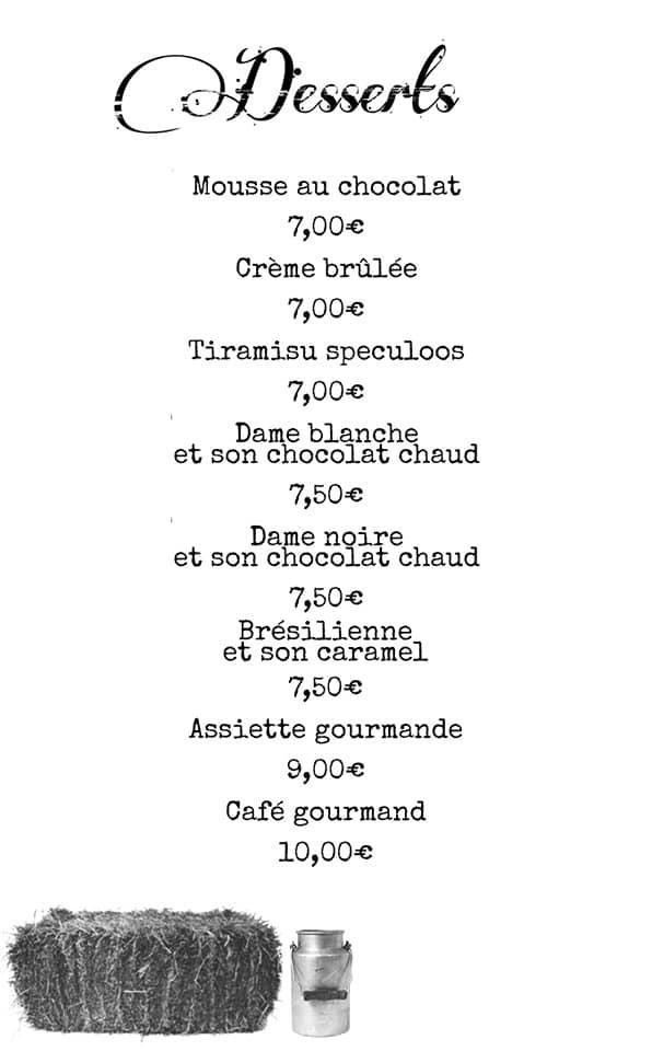 Menu au Le restaurant de la ferme, Leuze-en-Hainaut