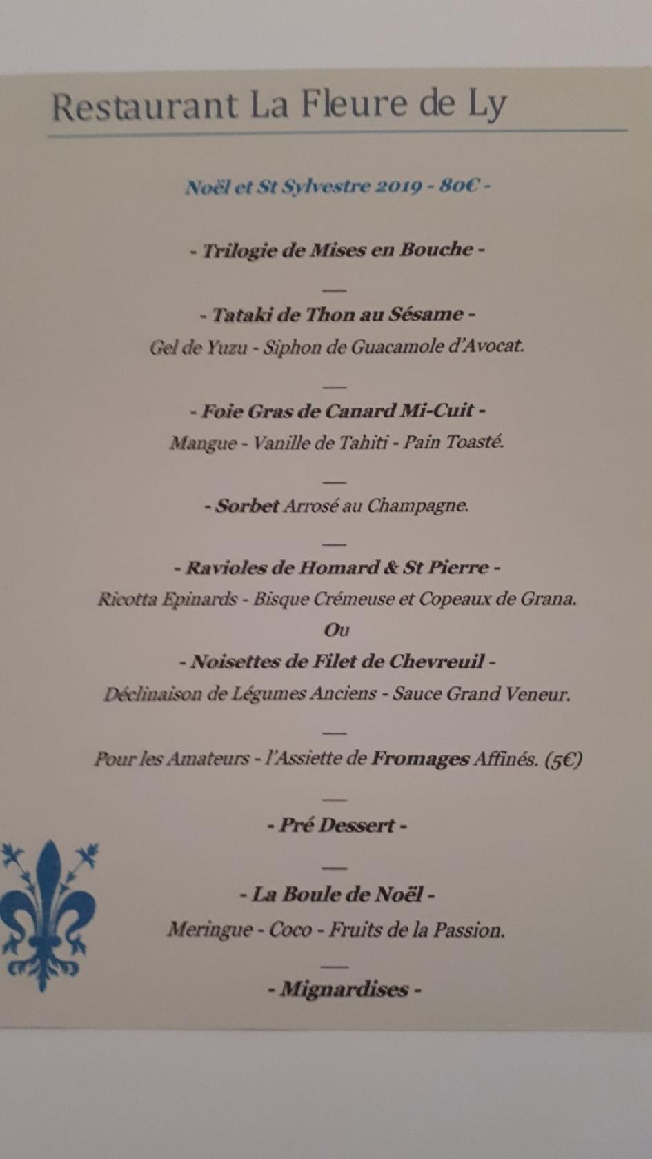 Menu au La Fleure de Ly restaurant, Metz