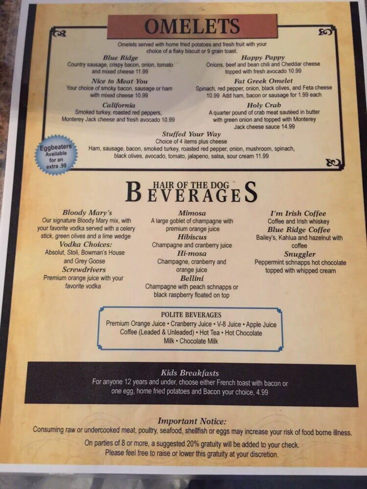 Menu at Blue Ridge Cafe & Catering, Ruckersville