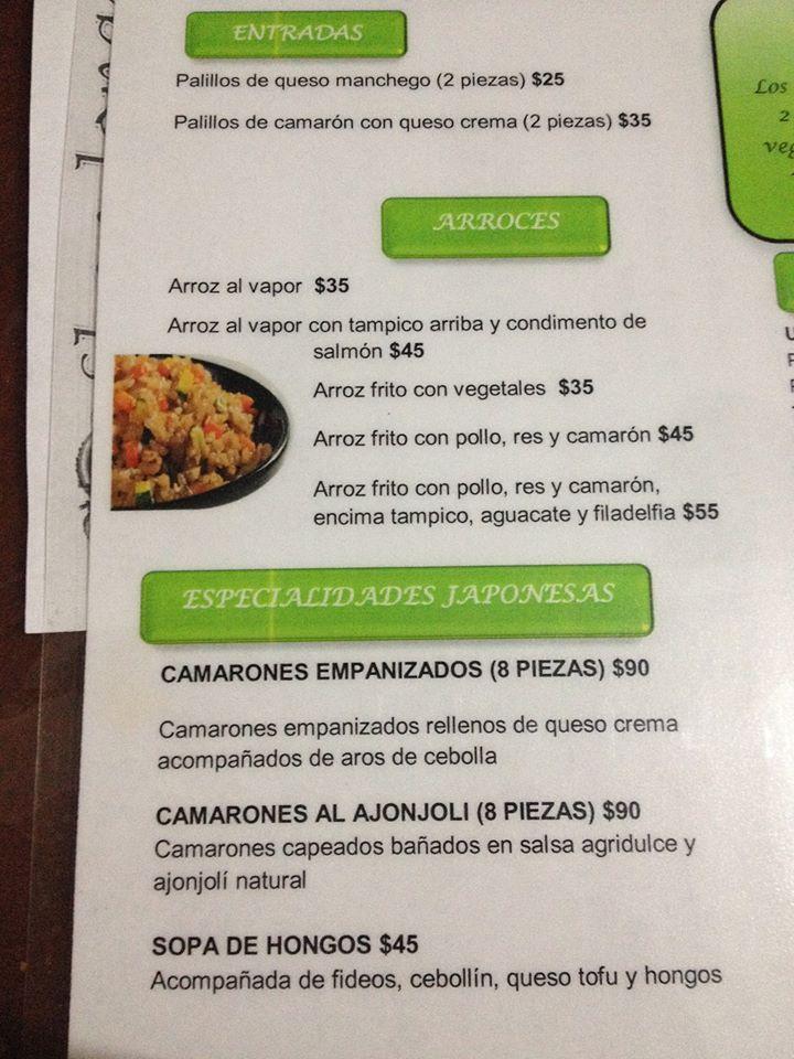 Carta del restaurante Sushi shen long, Monterrey