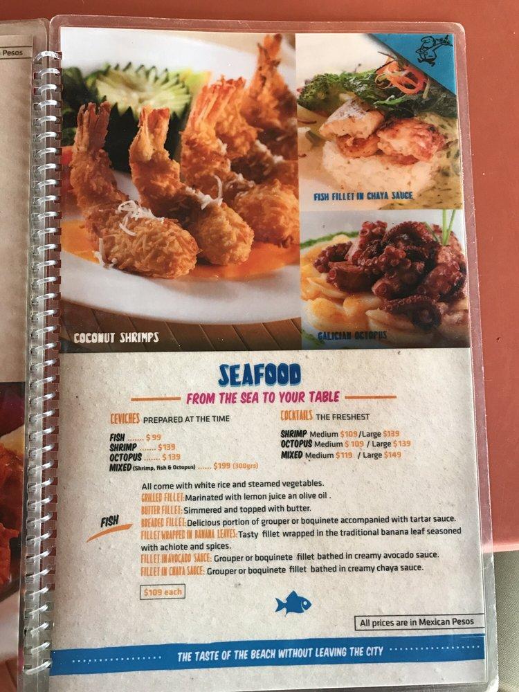 Menu at Eladio's Bar Progreso, Progreso