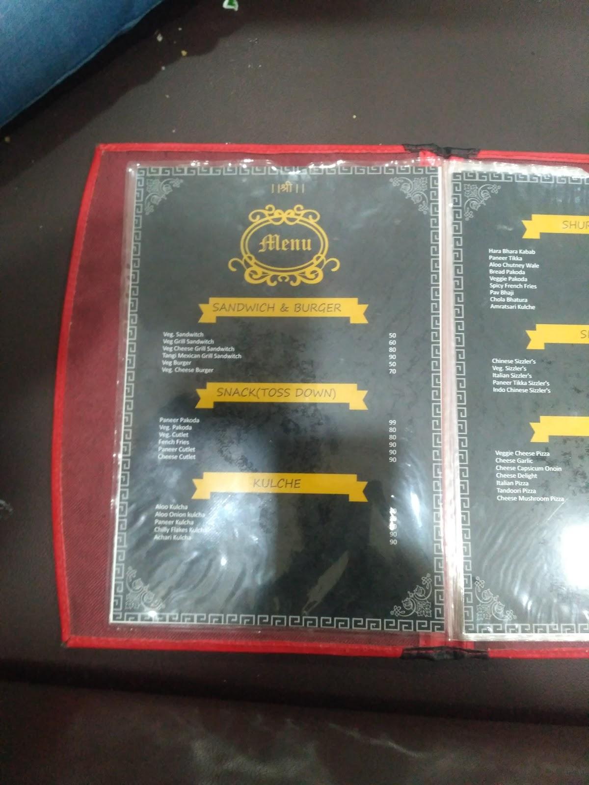 Menu at Manoj Foods, Ajmer