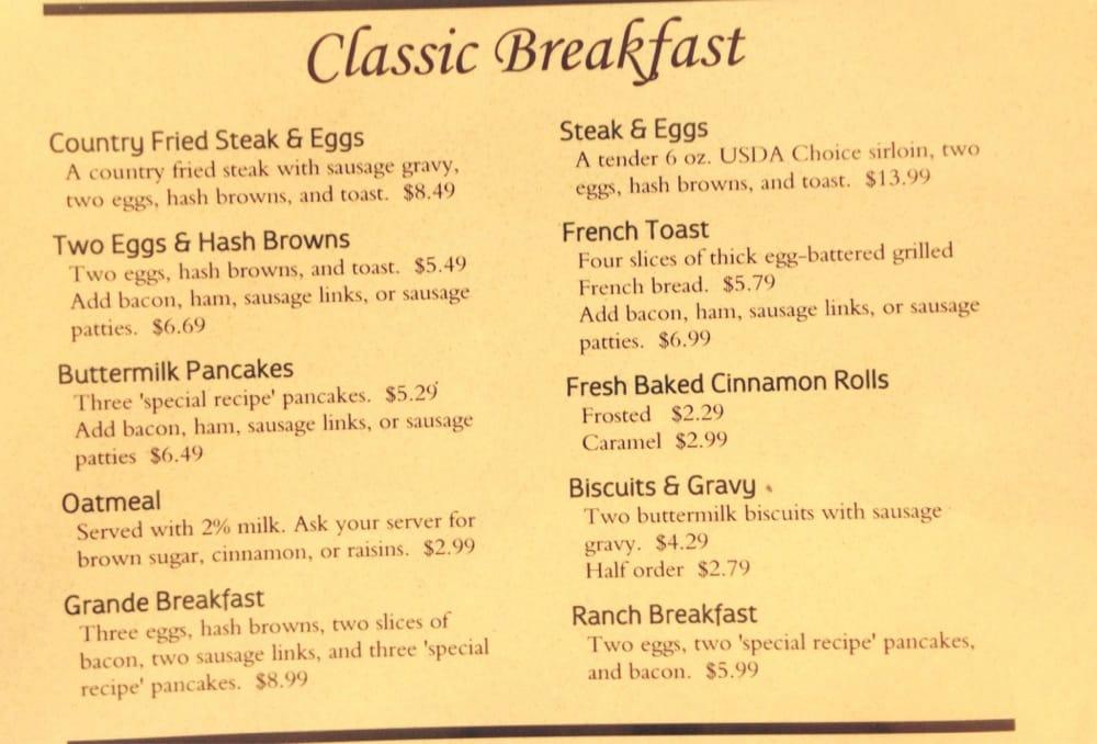 Menu at Millstone Family Restaurant, Milbank, E 4th Ave