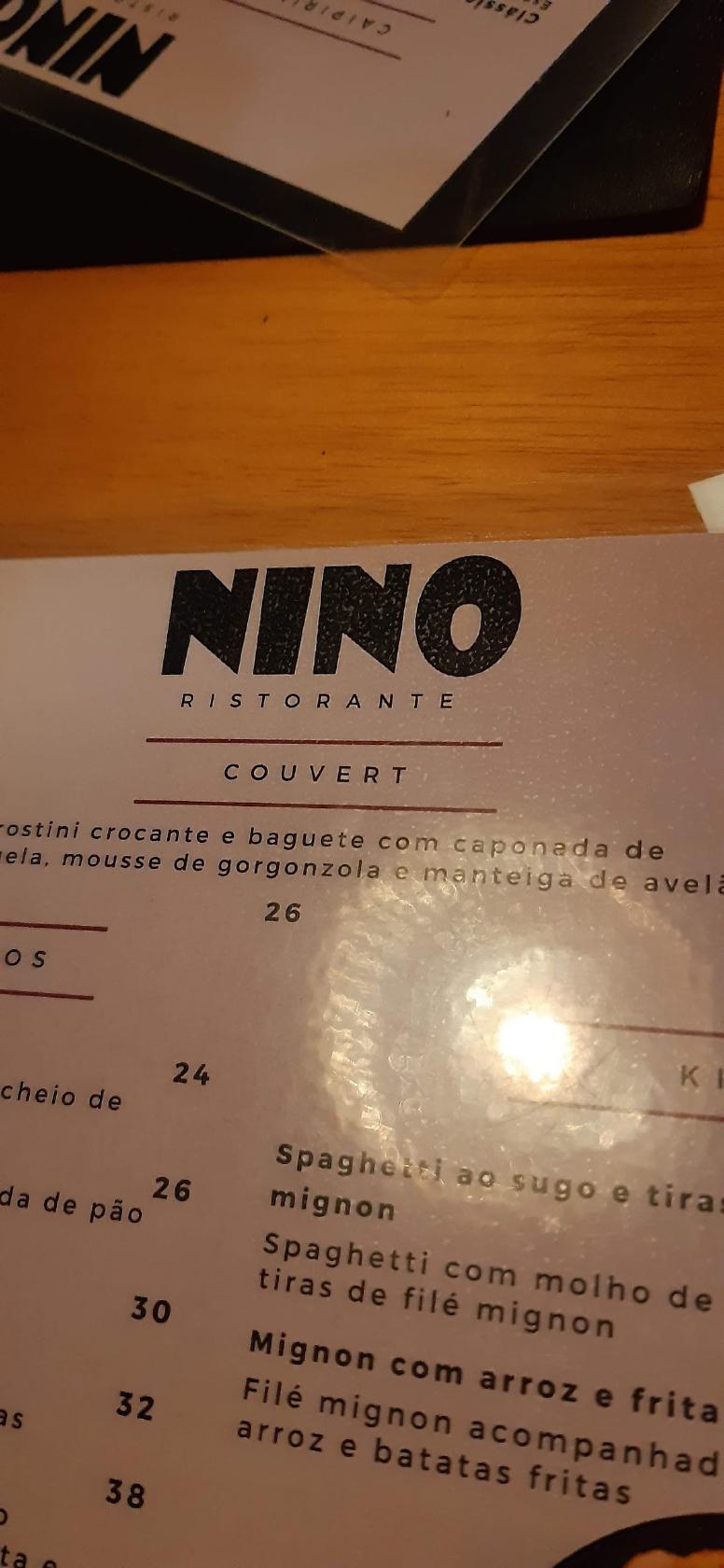 Menu em Nino Ristorante restaurante, Guararema