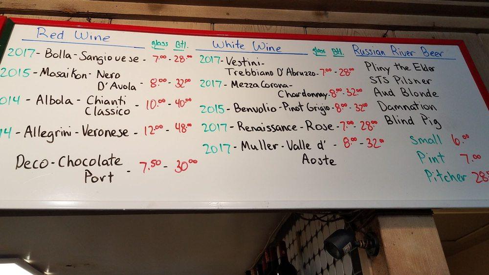 Menu at Cafe Citti, Santa Rosa, 4th St