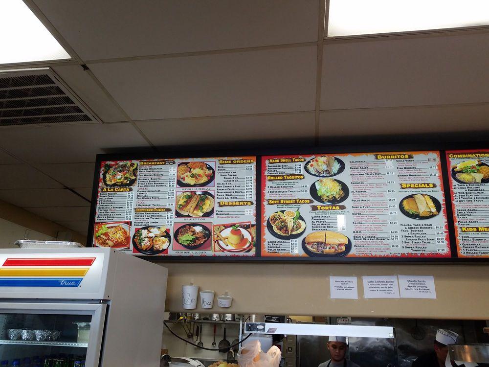 Menu at El Ranchito Taco Shop restaurant, Hemet, E Florida Ave