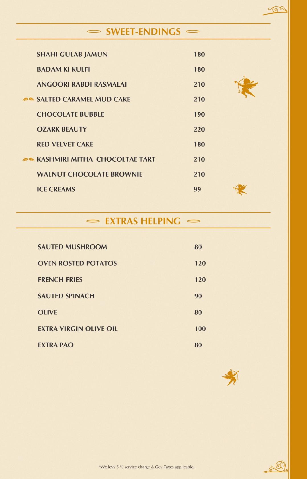 Menu at Heaven Rooftop & Club, Pune