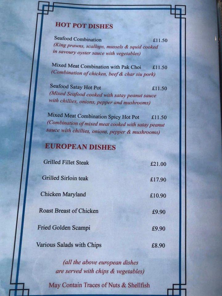 Menu at Peking Palace Restaurant, Rutherglen, 165 E Kilbride Rd
