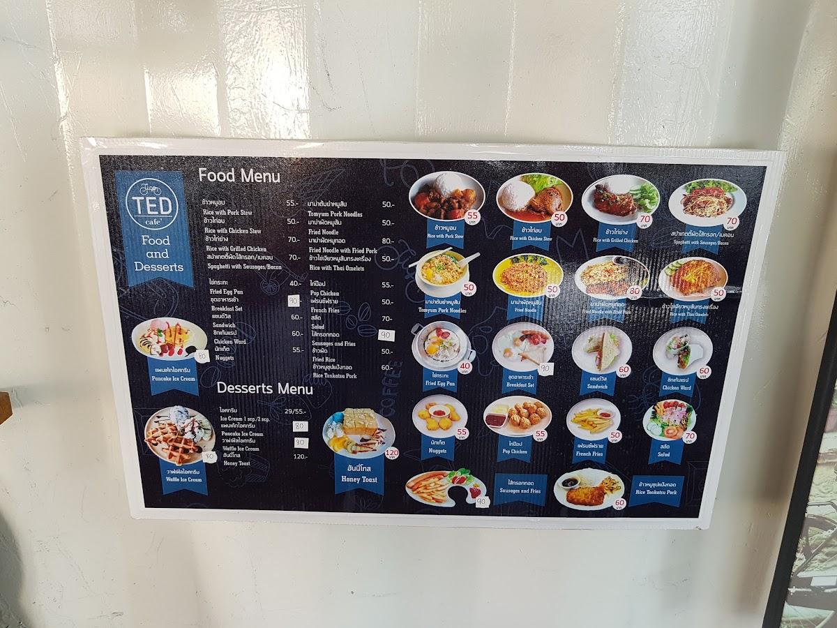 Menu at Tiger Ted Cafe, Chiang Mai, RX28+WH8