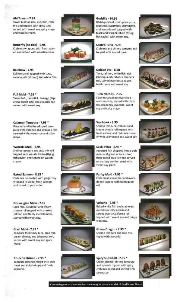 Menu at Cafe RawZ of West Monroe, West Monroe