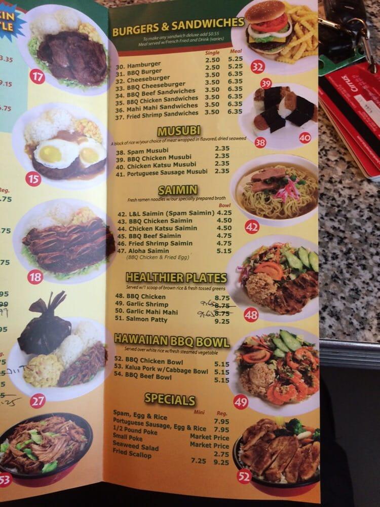 Menu at L&L Hawaiian Barbecue, Las Vegas, N Buffalo Dr