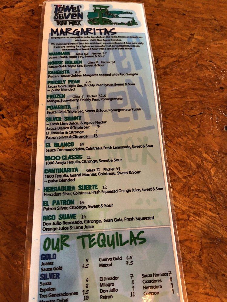 Menu at Tower 7 Baja Mexican Grill BBQ, Wrightsville Beach