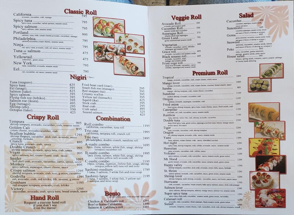Menu at Yami Sushi & Teriyaki restaurant, Gresham, SW Highland Dr