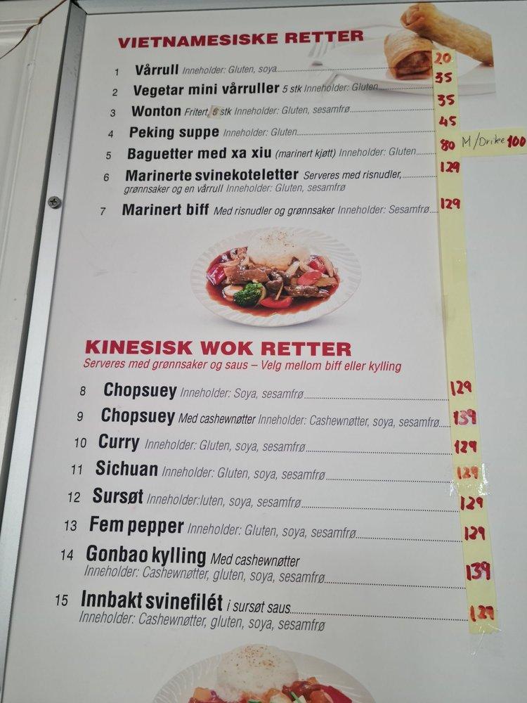 Menu at Hamar Asia Mat fast food, Hamar