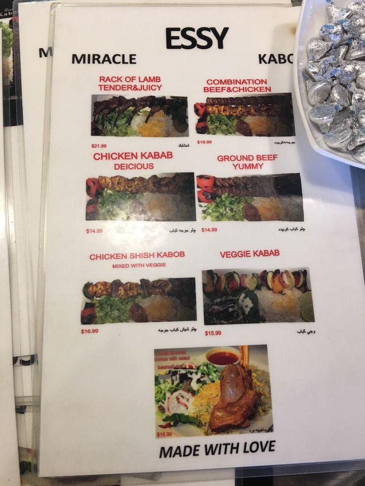 Menu at ESSY’S KABOB THE BEST KABOB IN THE WORLD restaurant, Sacramento