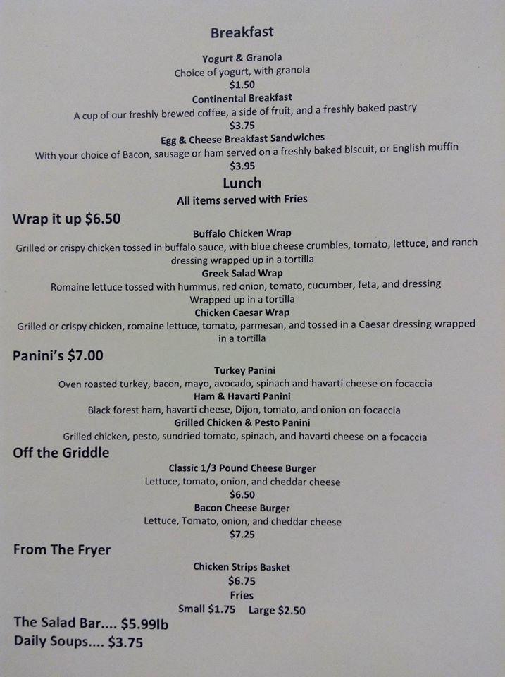 Menu at TNT Cafe, Camas