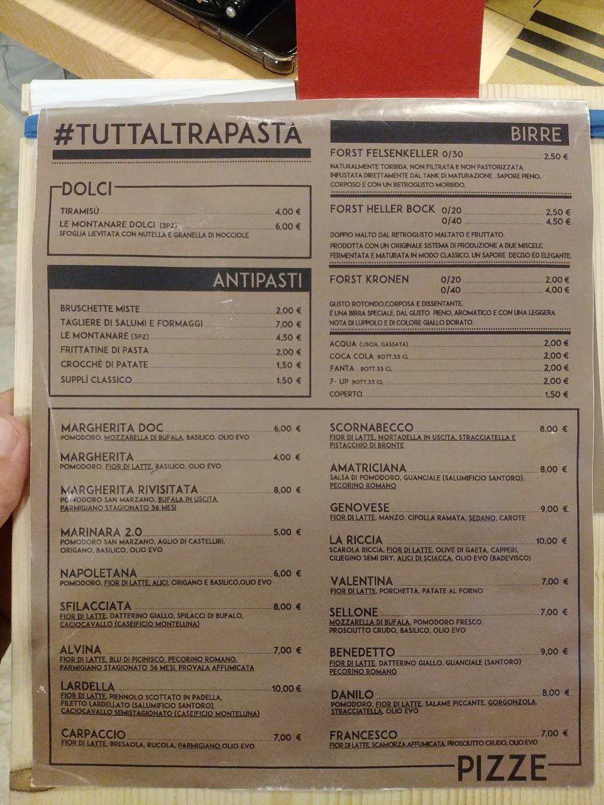 Speisekarte von Il Capriccio pub & Bar, Rocca D'evandro, Piazza Enrico De Nicola