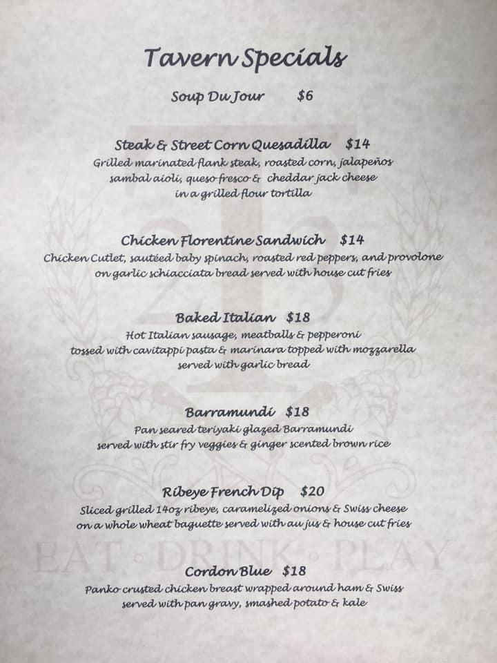Menu at Tavern 23 pub & bar, Poughkeepsie