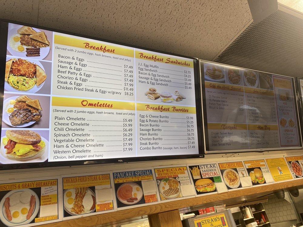 Menu at Johnie's Jr Burgers restaurant, Orange