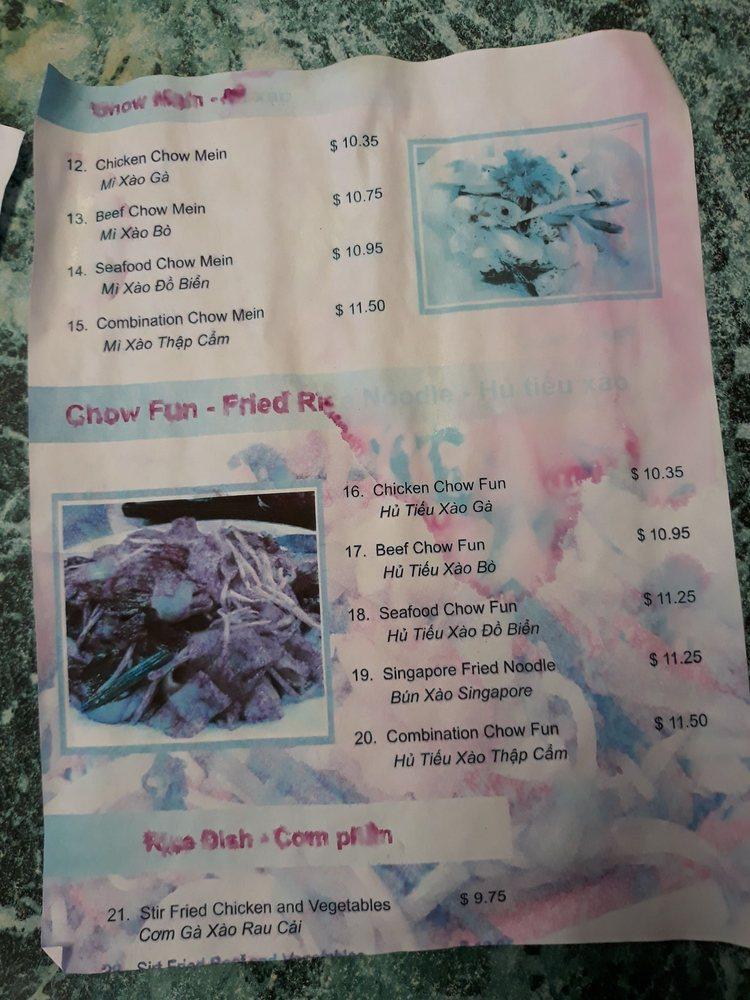 Menu at Pho Ly restaurant, Bellingham, 4151 Meridian St # 113