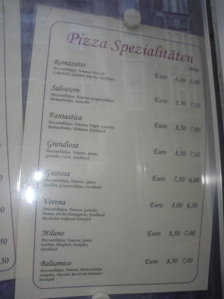 Menu at Novita Pizzeria, Düsseldorf