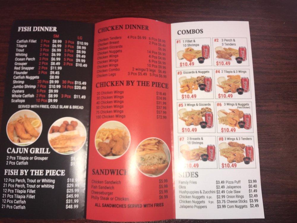 Menu at Sharks Chicken & Fish desserts, Morrow