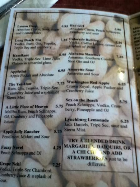 Menu at The Nuthouse Grill pub & bar, Lynden