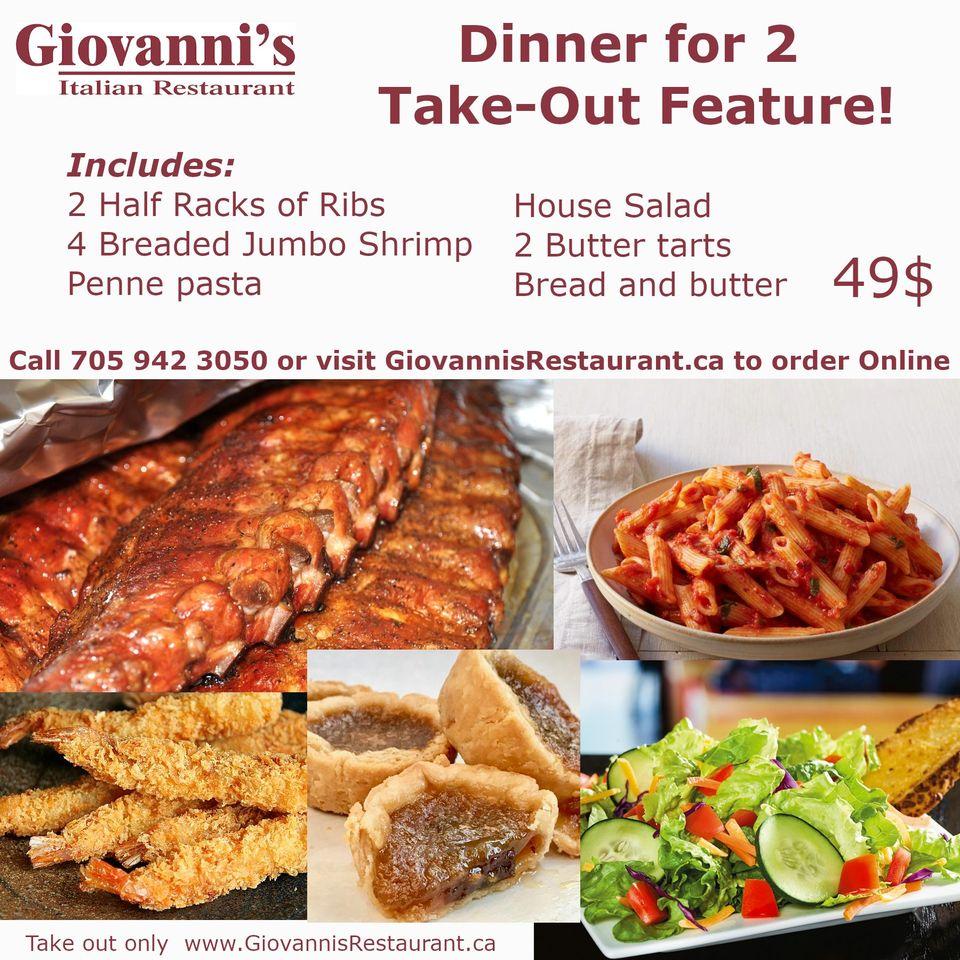 Menu at Giovanni's Restaurant, Sault Ste. Marie