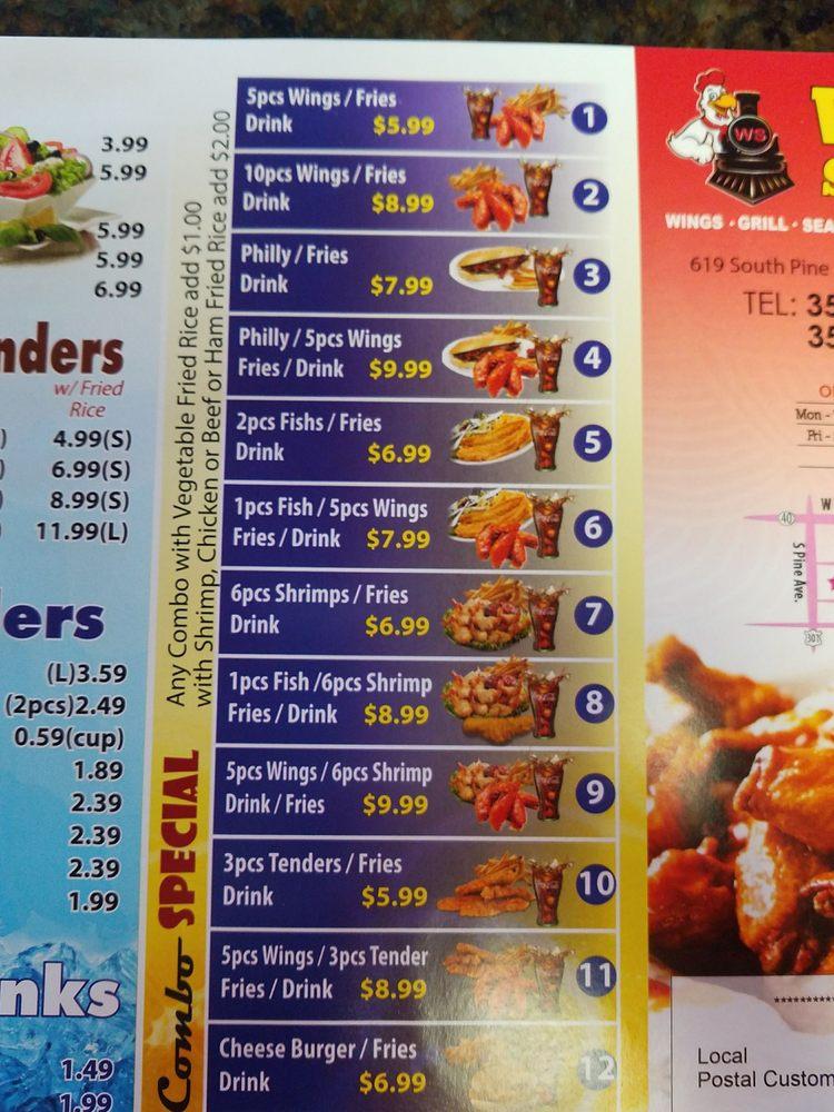 Menu at Wing Station restaurant, Ocala