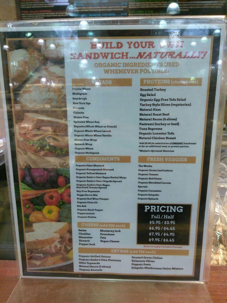 Menu at Jimbo's restaurant, Carlsbad, Calle Barcelona