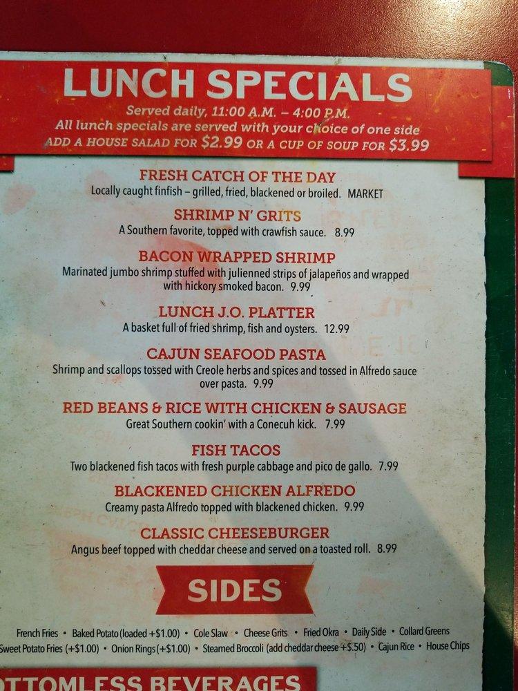 Menu at Wintzell's Oyster House restaurant, Mobile, 605 Dauphin St