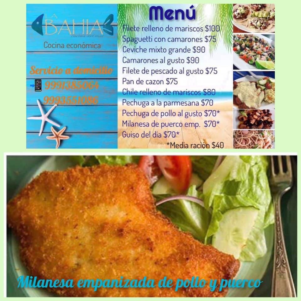 Menu at La BAHIA restaurant, Merida, Av. 71 por 89
