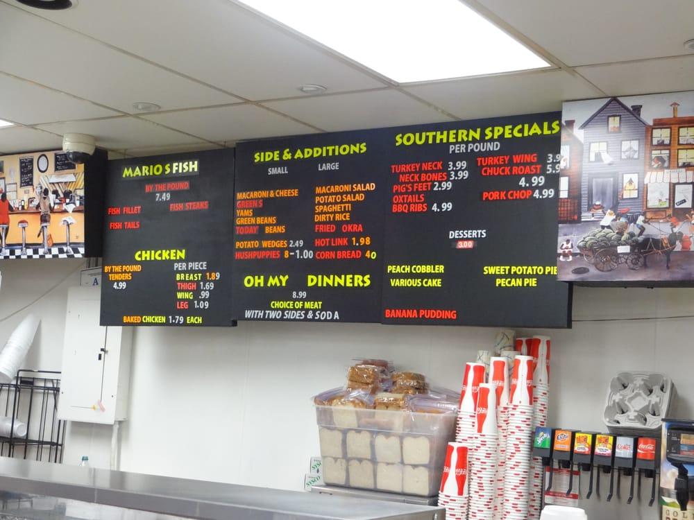 Menu at Mario's WestSide Market BBQ, Las Vegas