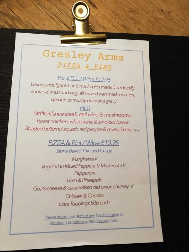 Menu at The Gresley Arms pub & bar, Alsagers Bank, High Street Alsagers ...