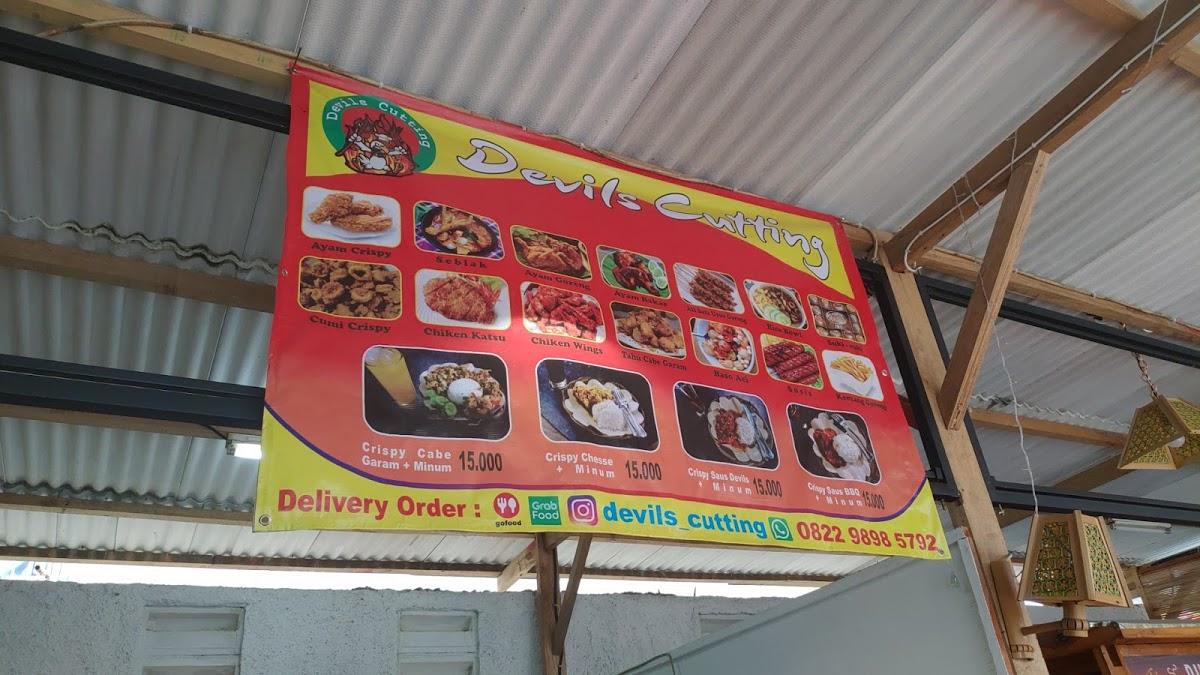 Menu at Devil's Cutting Chicken restaurant, Bandung