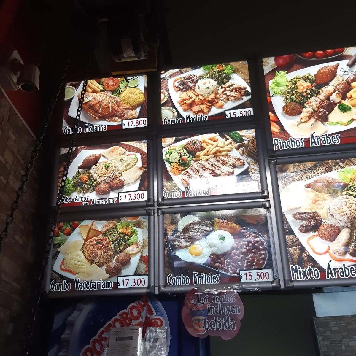 Menu at El Sham Parrilla y Comida Arabe, Bogotá