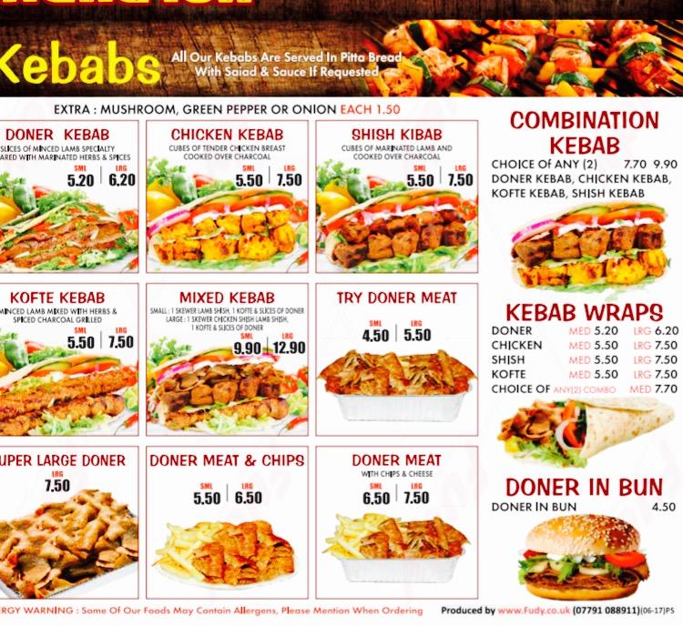 Menu at Holbury Kebab & Pizza House BBQ, Southampton