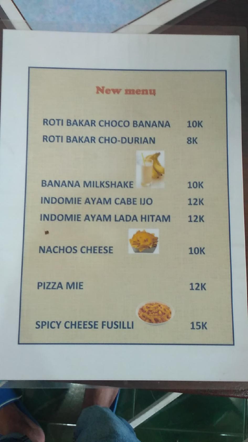 Menu at Mix Cafe, Malangsuko