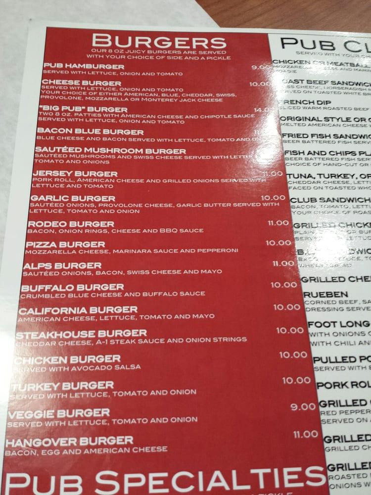 Menu at North Brunswick Pub and Grill, North Brunswick Township