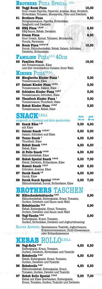 Speisekarte von Kebab Brothers restaurant, Lingen (Ems)
