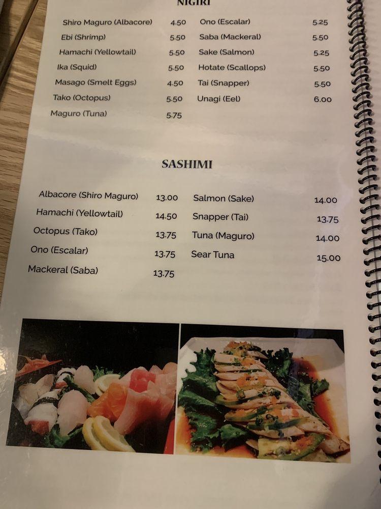 Menu at Shobu Japanese Cuisine restaurant, Fresno