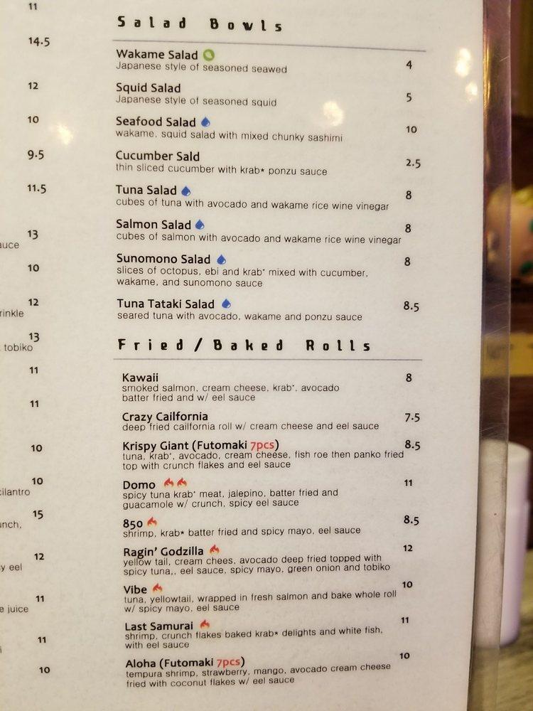 Menu at Domo Café restaurant, Fort Walton Beach, Hurlburt Rd